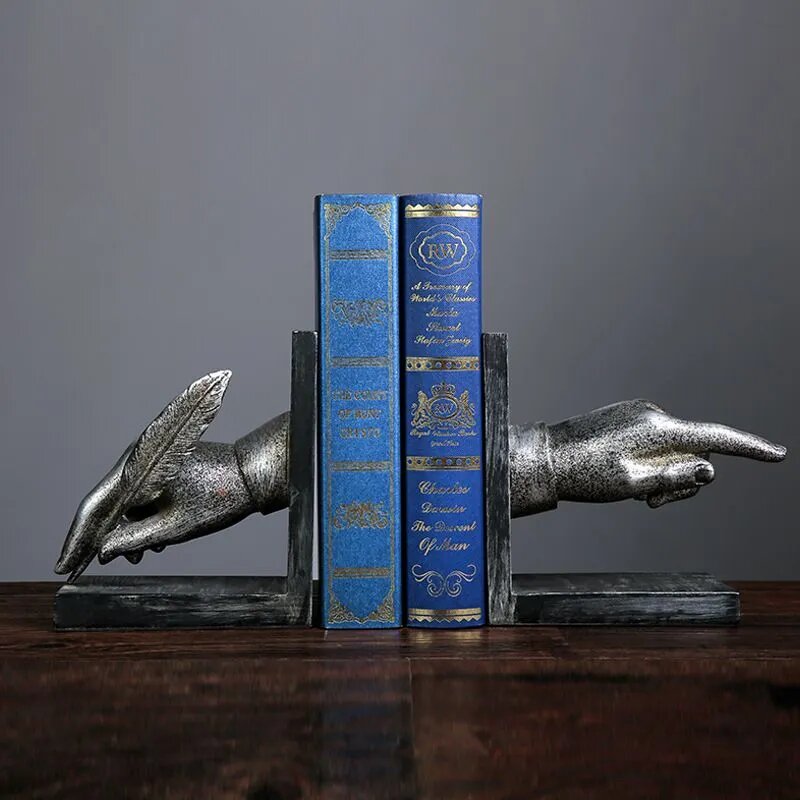 Подставка / ограничитель для книг, фигурка, 2шт, из смолы, ретро-стиль