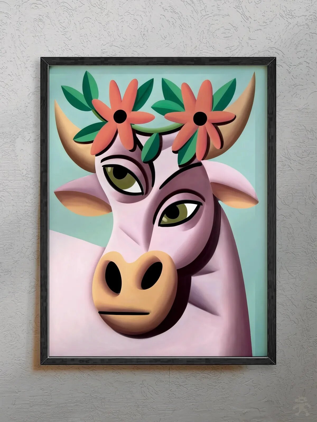 Интерьерный постер "Bull" в стиле pinterest, формат 30x40 см