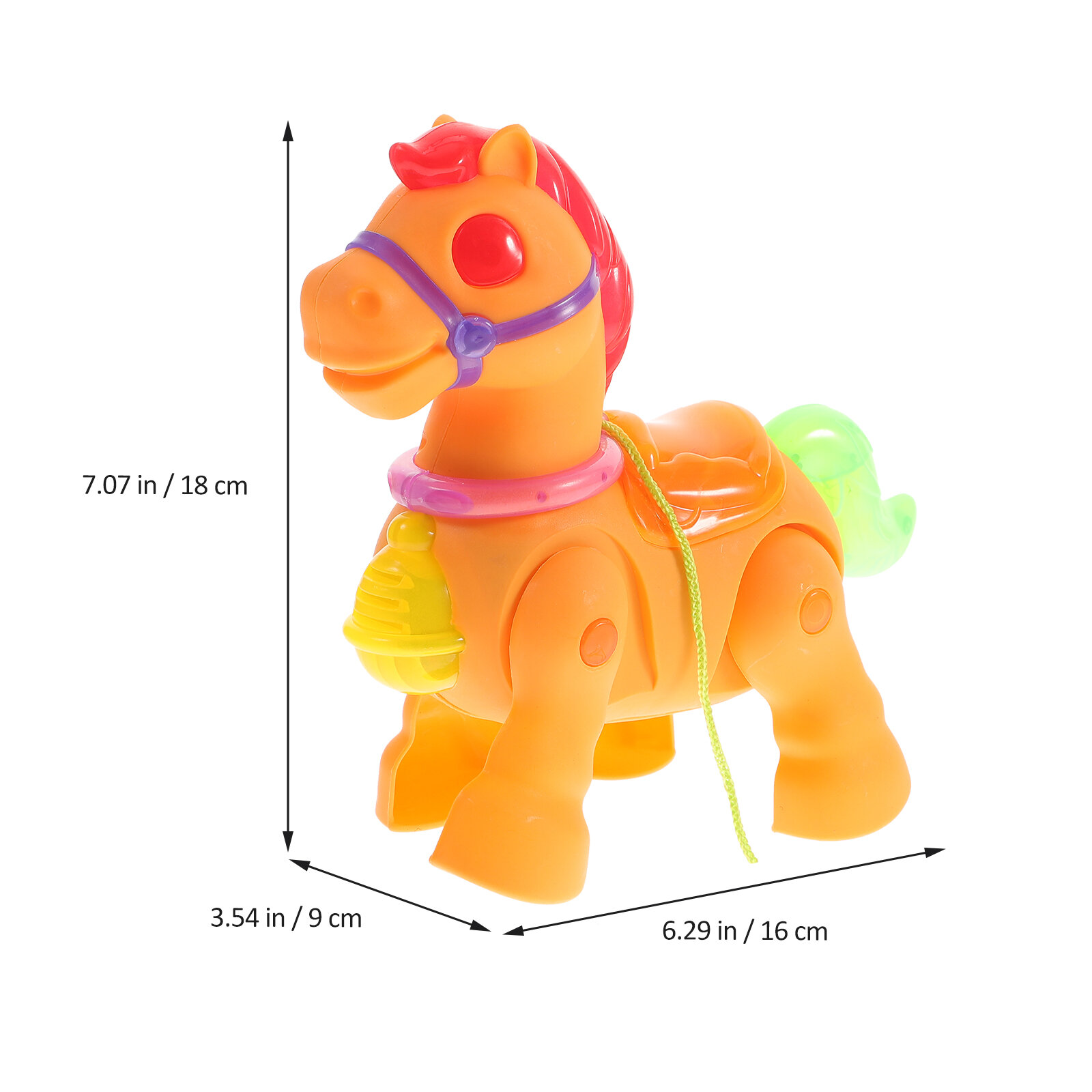 Игрушка В Formе Лошадки С Подсветкой И Звуками Оранжевый 18X16X9CM