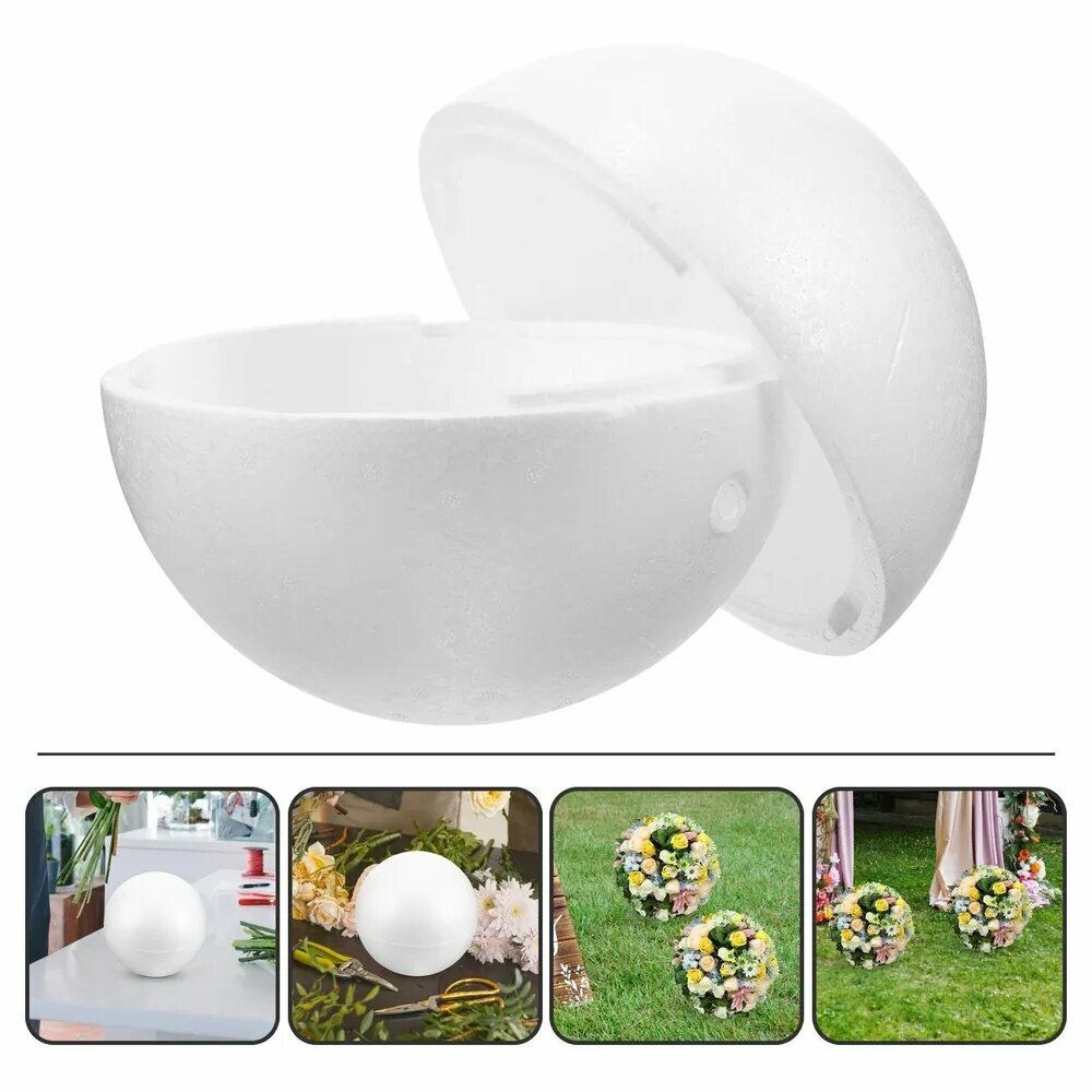 Белые Пустотелые Шары Из Пенопласта Для Ручного Искусства 25X25X25Cm