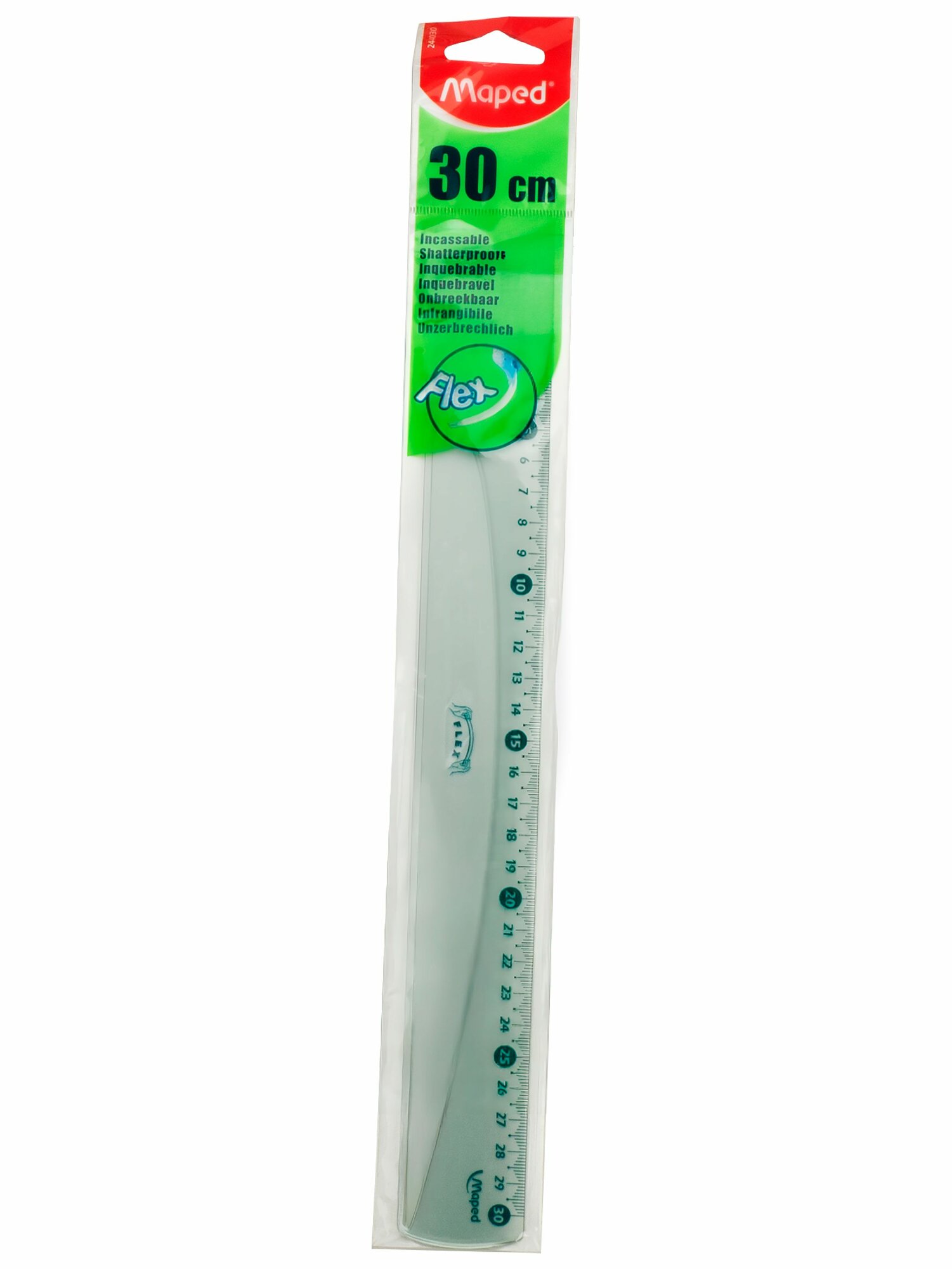 Линейка MAPED 30 см неломающаяся, односторонняя, в блистере, MP 244030 3