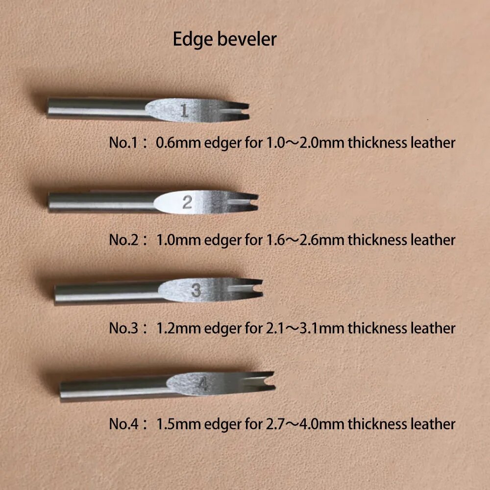 Кожевенный кромкорез BAVER многофункциональный 4pcs Edge bevelers