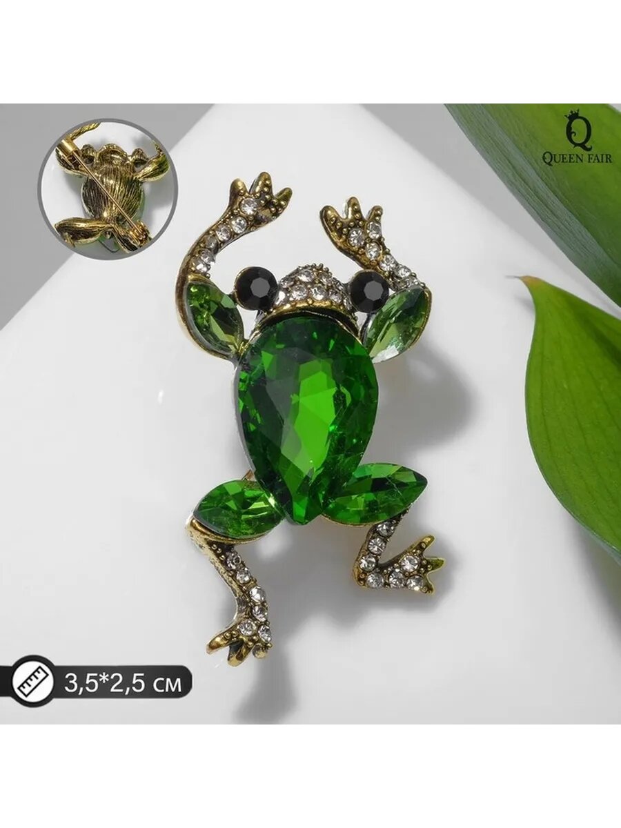 Брошь, стекло, стразы