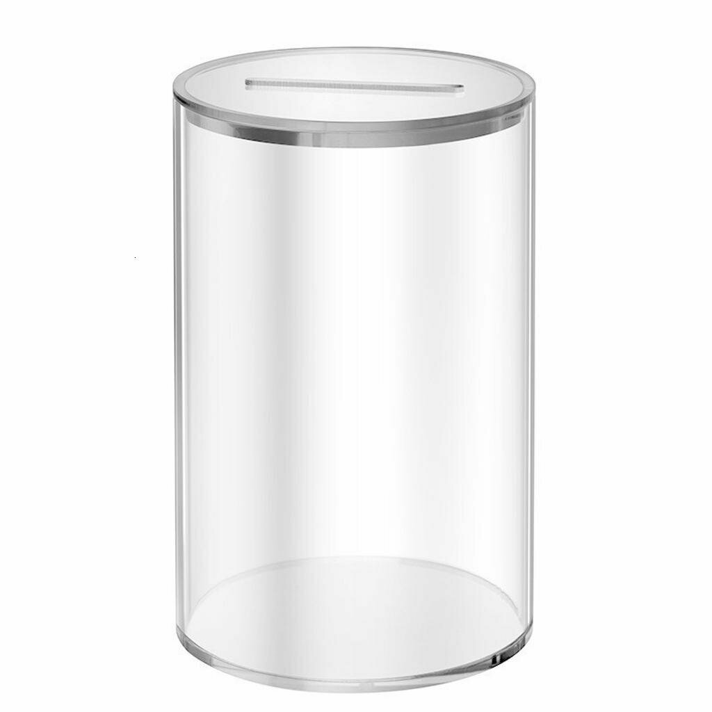 Акриловый прозрачный копилка, Белый - S