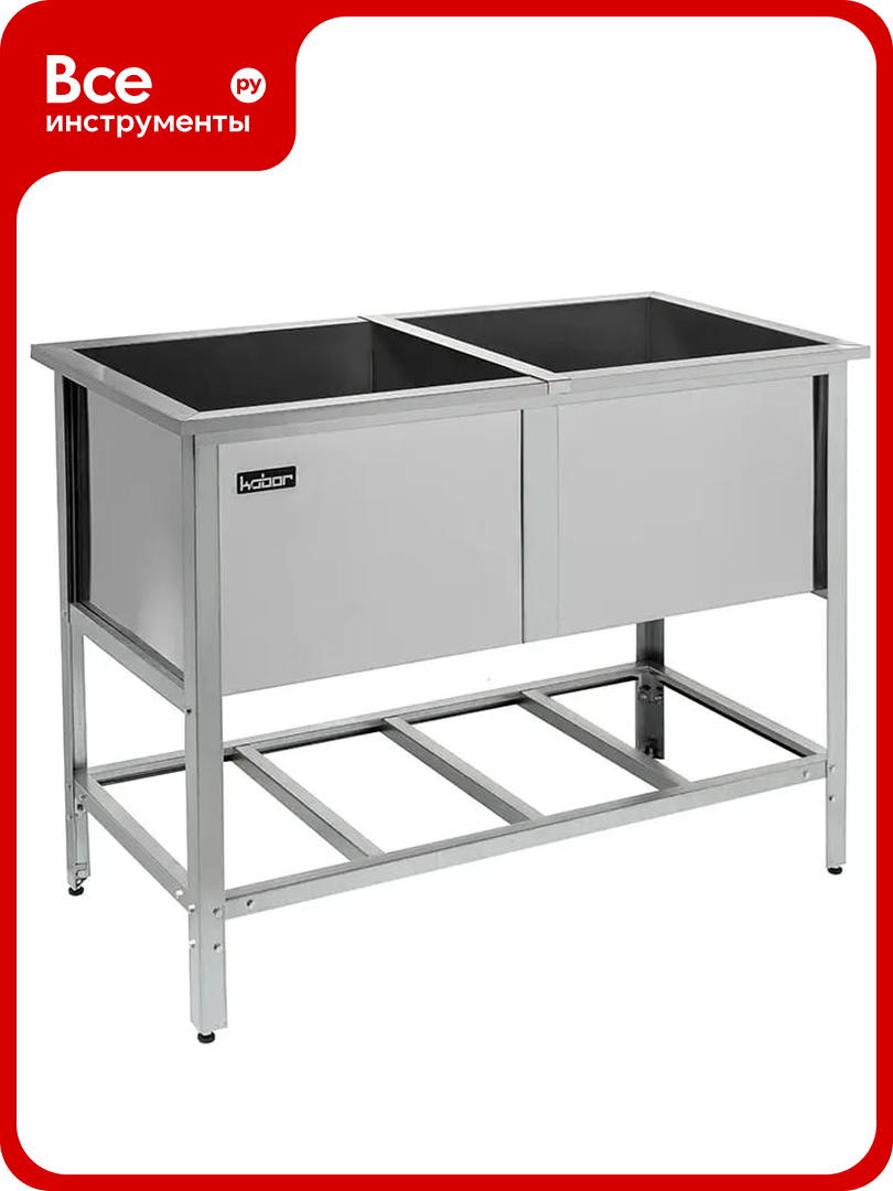 Ванна Kobor моечная двухсекционная сварная кобор ВМС/2-134/70 4527