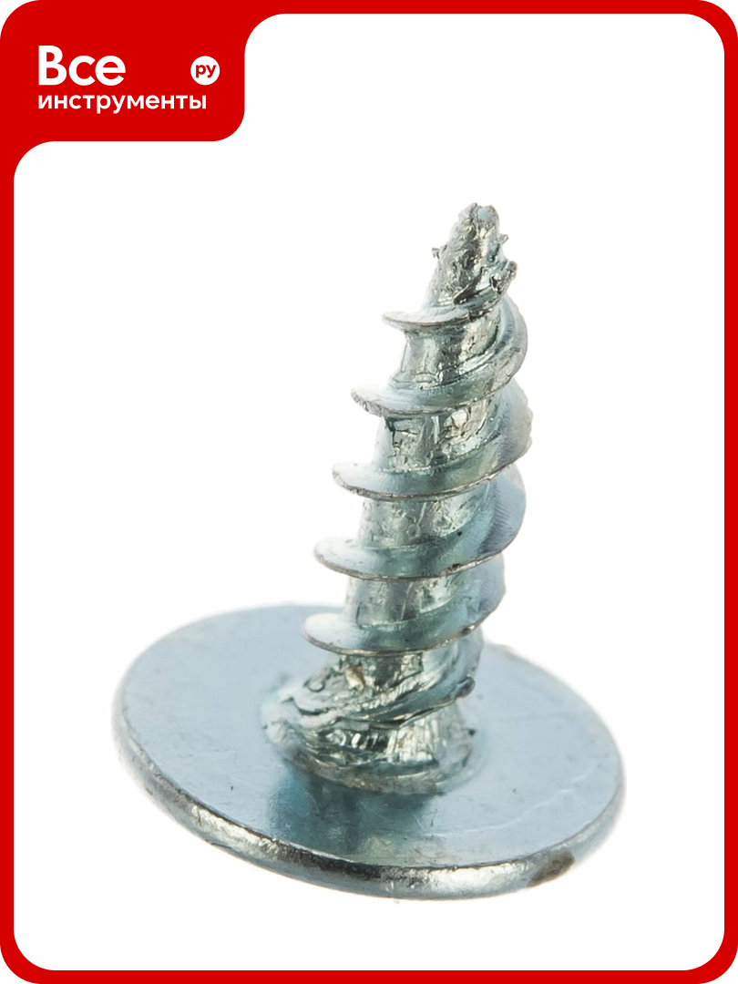 Саморез с прессшайбой VIPКрепеж острый, оцинкованный, полукруглая головка, Phillips шлиц, сталь, острый наконечник