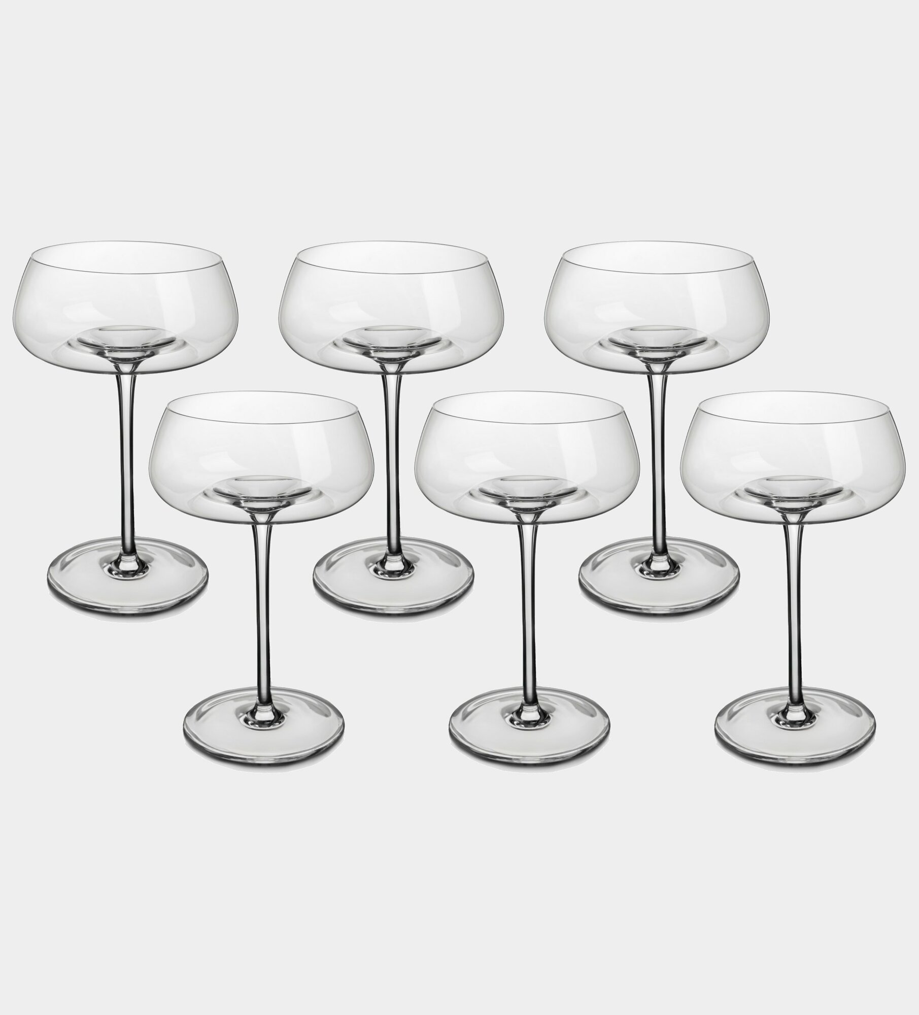 Набор 6 бокалов-креманок для шампанского, 270 мл, кристальное стекло, Opera (Anna Lafarg)