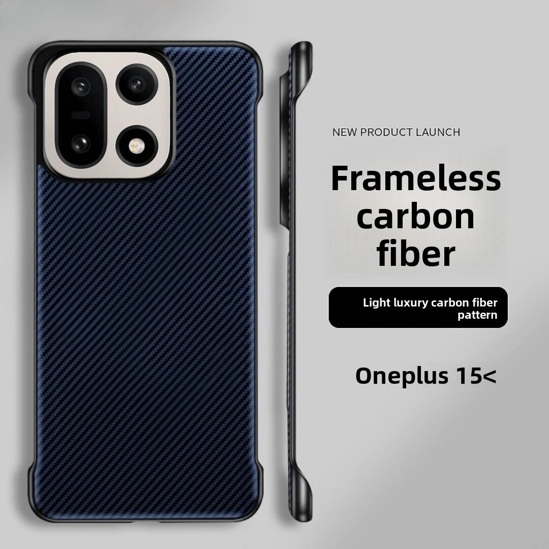 Тонкий Безрамочный Чехол Из Углеродного Волокна С Кевларовым Узором Для Oneplus 15R 15 13R: Приятный На Ощупь