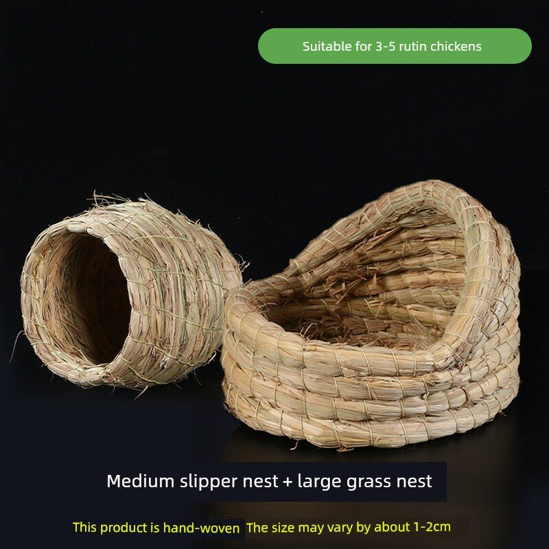 Специальное гнездо из травы для перепелов, куриное гнездо, гнездо для откладывания яиц перепелов, птичье гнездо, теплое