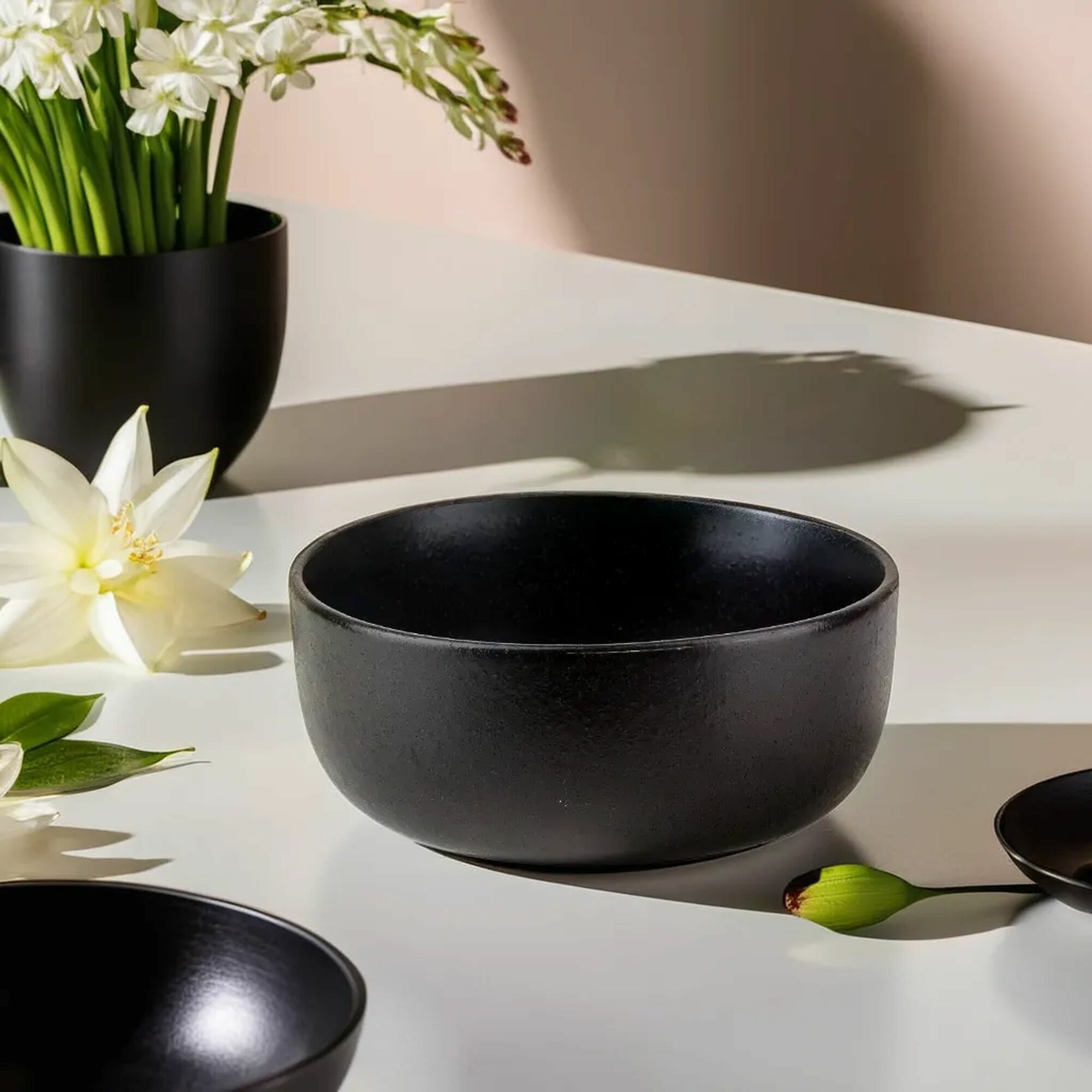 Салатник Black Stone Nouvelle, 14 см, 600 мл, керамика / салатник / салатники / посуда для сервировки стола / глубокая тарелка / блюдо / тарелка