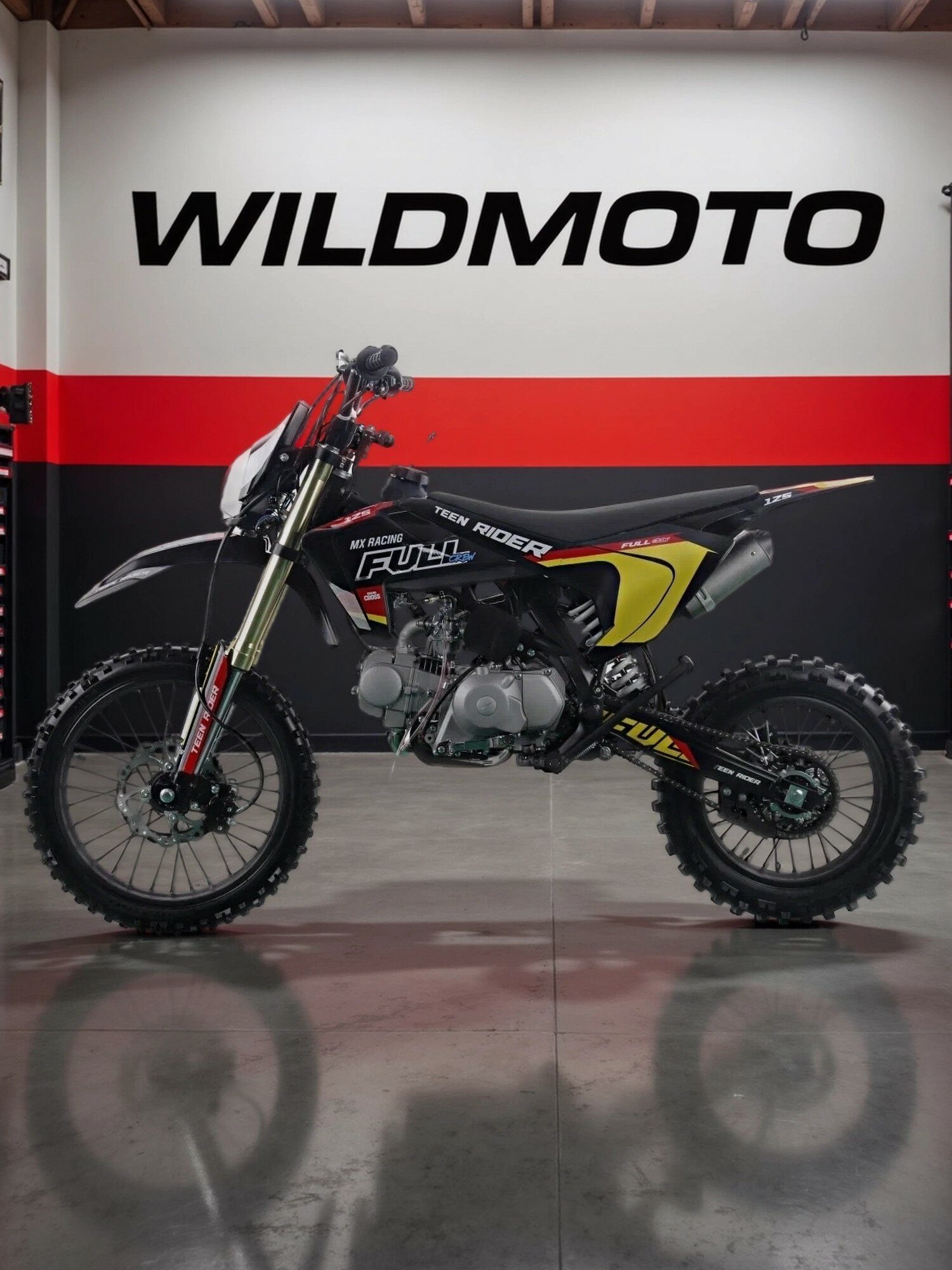 Питбайк FullCrew Teen Rider 17/14 колеса 125сс с механической КПП 4 передачи и ❗электростартер