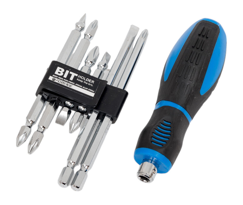 Forsage Отвертка-держатель переставная с комплектом бит 7пр. на блистере 25946 F-2074B