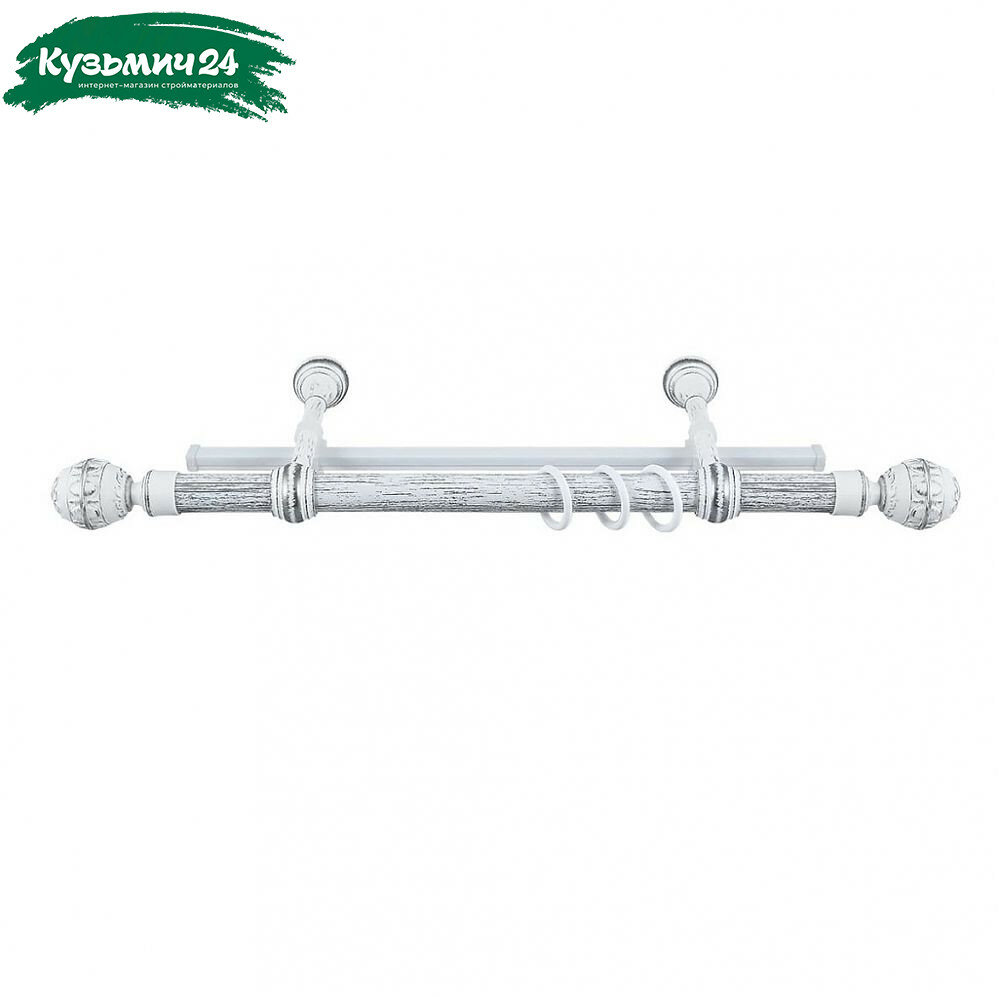 Карниз Legrand Валанс с U-шиной, 2 м, 2-х рядный, белое серебро/патина