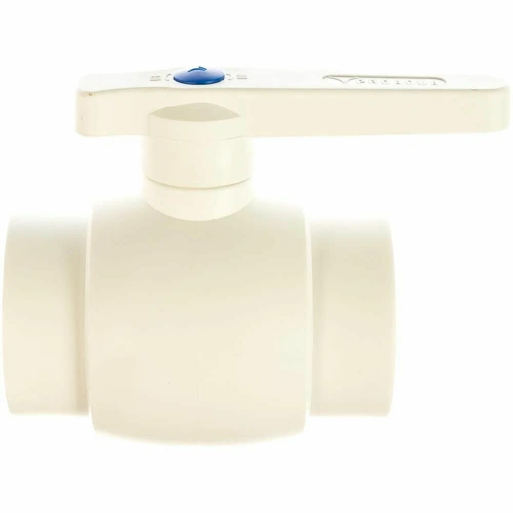 Кран шаровой Instart 50, полнопроходной, полипропиленовый PPR, белый