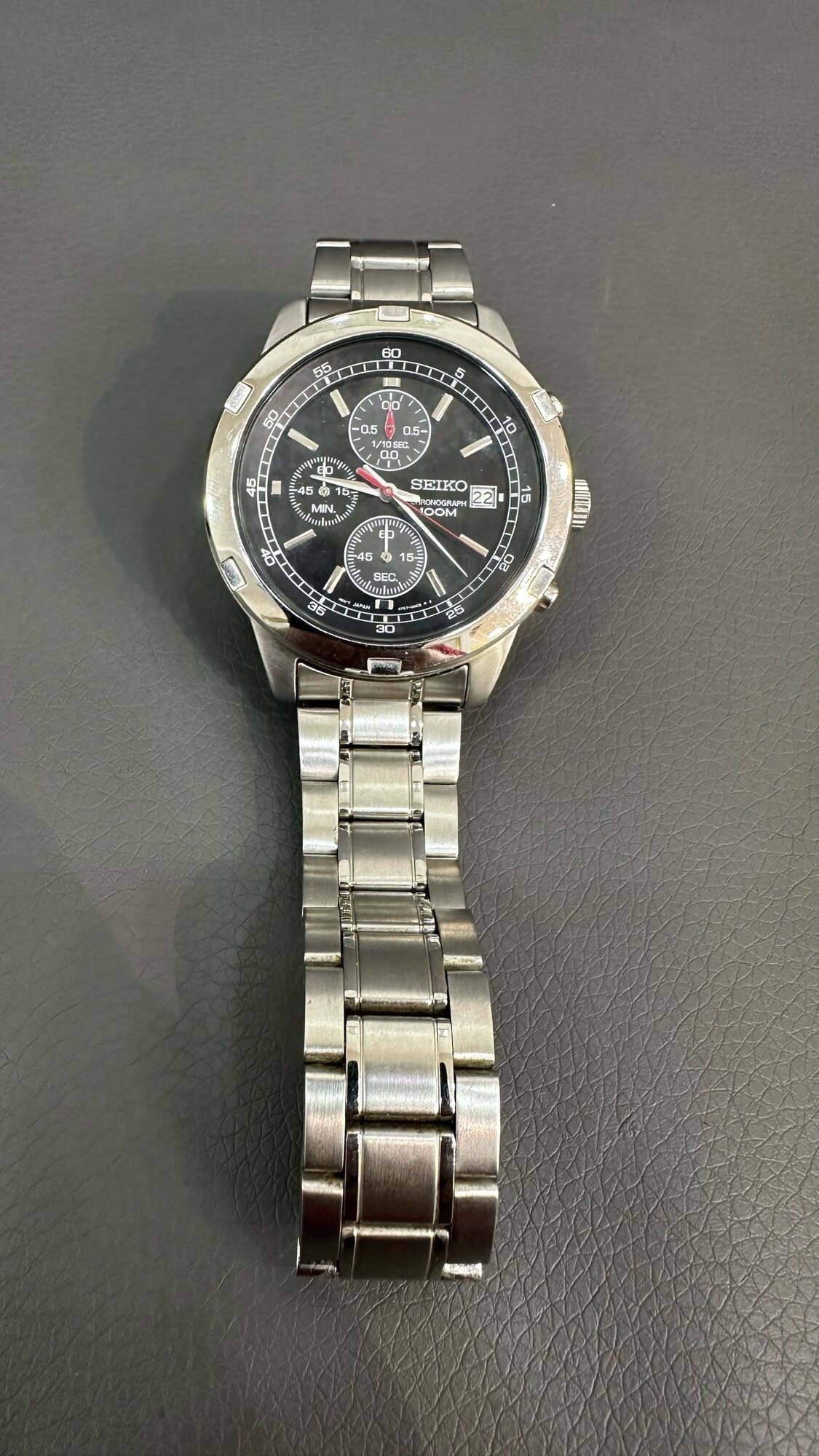 Наручные часы Seiko "4T57-00B0", с хронографом, мужские/женские, классический стиль