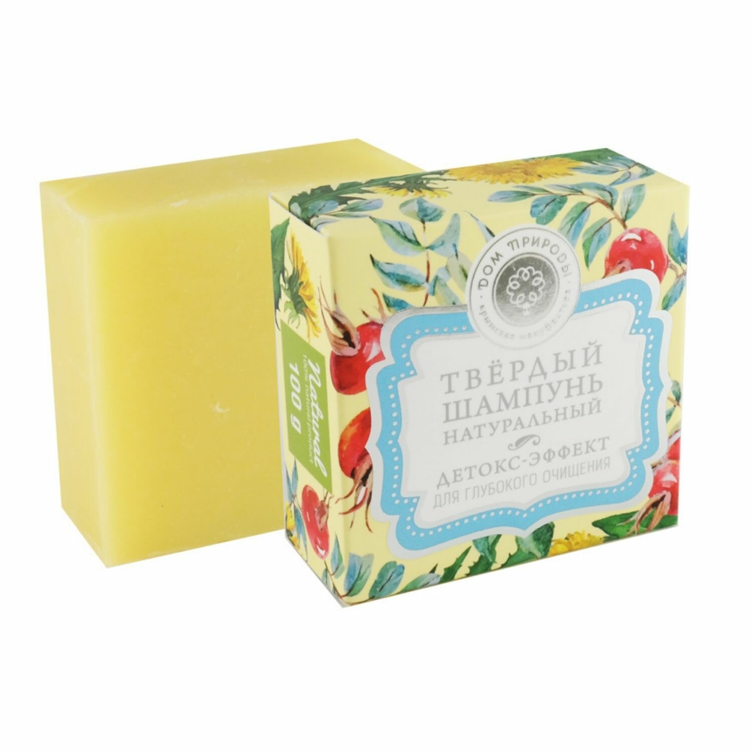 Шампунь твердый Дом Природы Детокс эффект, для глубокого очищения, 90 гр