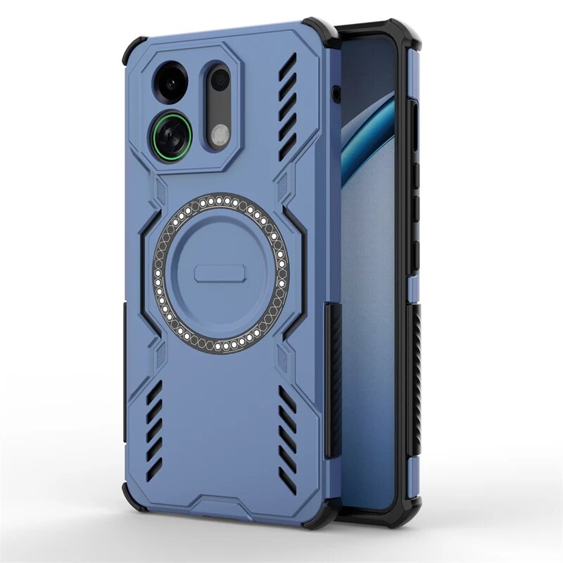 Бронированный чехол для Oppo K13 Turbo Pro с магнитной адсорбцией, чехол для беспроводной зарядки Oppo K13 Turbo Pro, чехол для Oppo K13 Turbo Pro