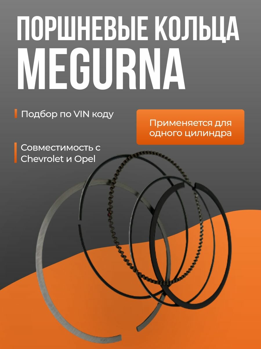 Комплект поршневых колец на 1 цилиндр Шевроле Каптива, Опель Антара A24XE, A24XF