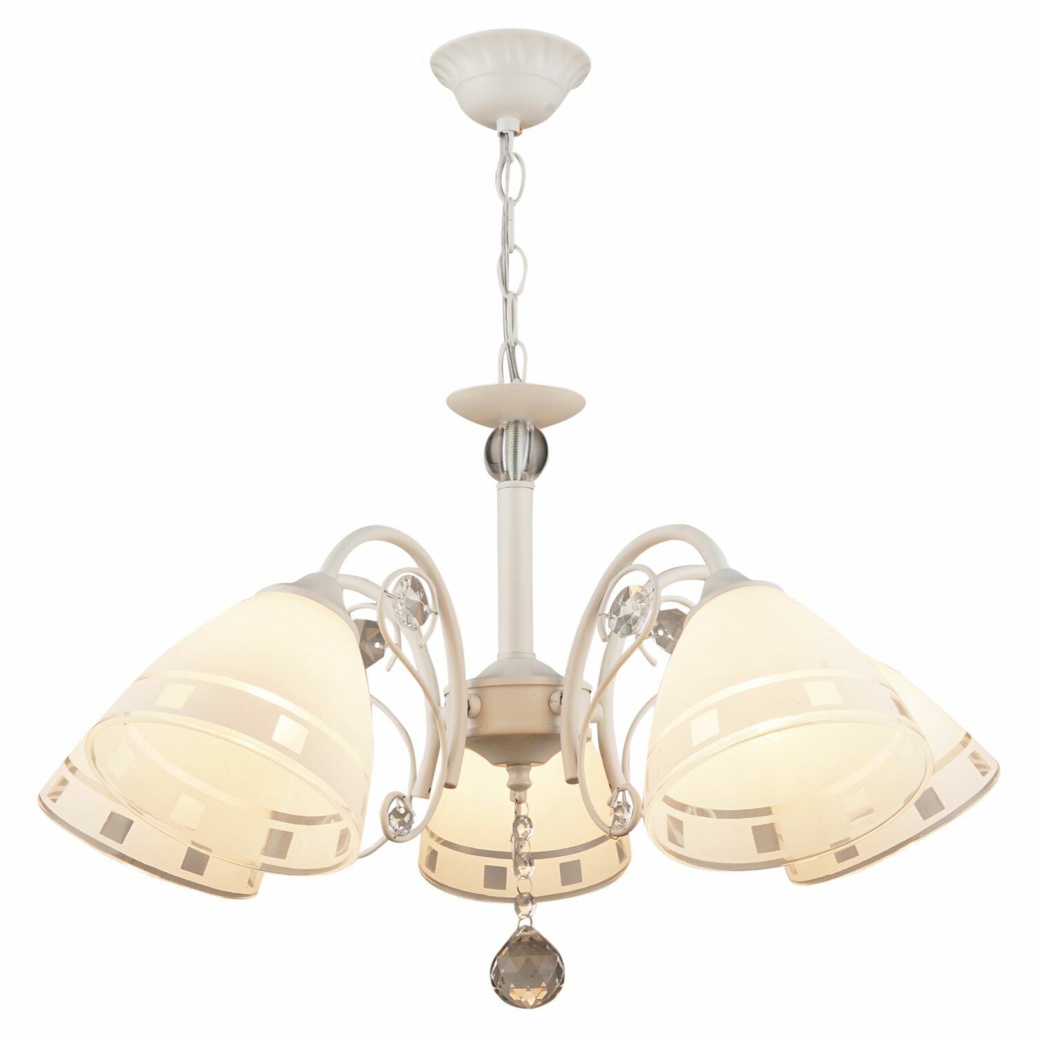 Люстра подвесная, CC0279/5, Цвет - Белый, E27