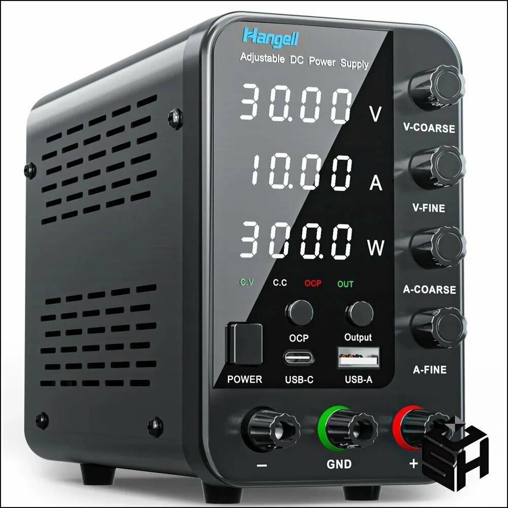 Регулируемый источник питания постоянного тока,30V 10A, цифровой дисплей, регулятор напряжения, коммутация, высокая мощность, Лабораторный блок питания