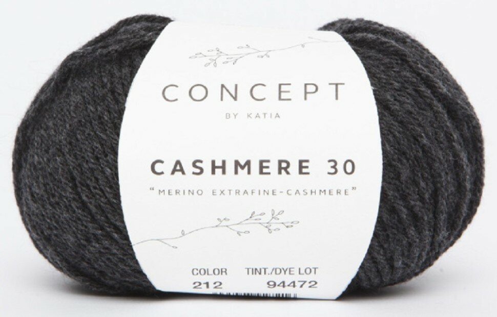 Пряжа #979.212 Cashmere 30 25 г 94 м Katia