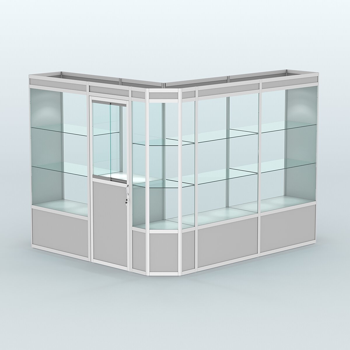 Павильон из профиля угловой №3а (5,5 кв. м), Серый