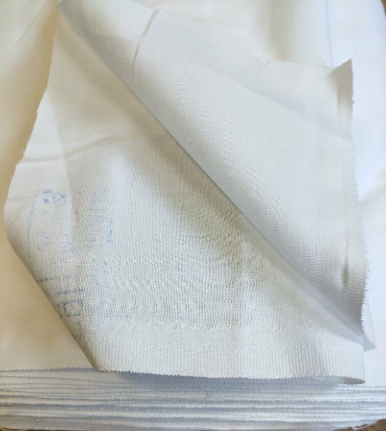 Белая бязь (отбеленная), хлопок 100 %, ширина 150 см, пл. 140 гр, натуральный текстильный материал