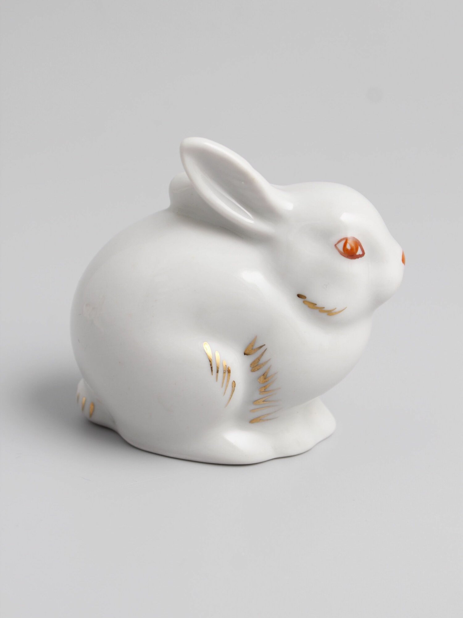 Антикварная статуэтка "Кролик", фарфор, Полонский завод (ПФЗ), 1970-е г.