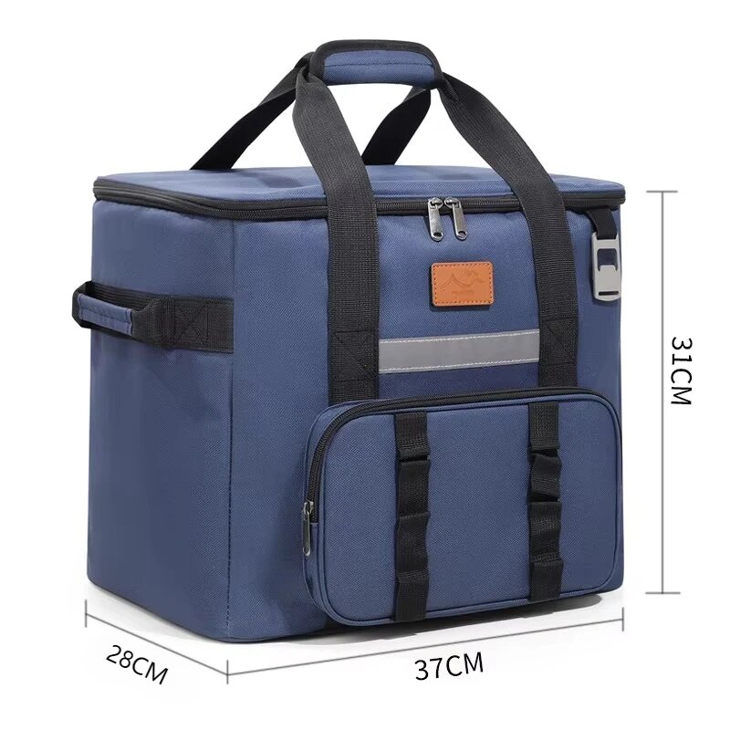32л термосумка-переноска для еды для женщин, большая изолированная сумка-холодильник на молнии, портативная герметичная сумка для пикника для кемпинга, пляжа