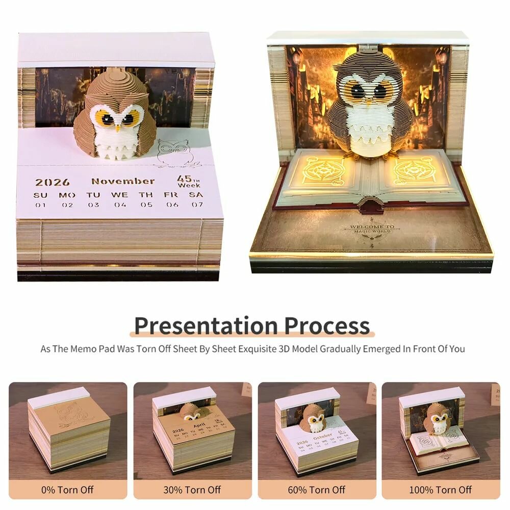 Календарь 2026 отрывной с 3D подсветкой, эксклюзивный