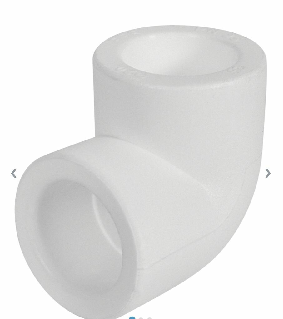 PA13008P Pro Aqua d 20 PP-R Угольник 90 градусов Белый