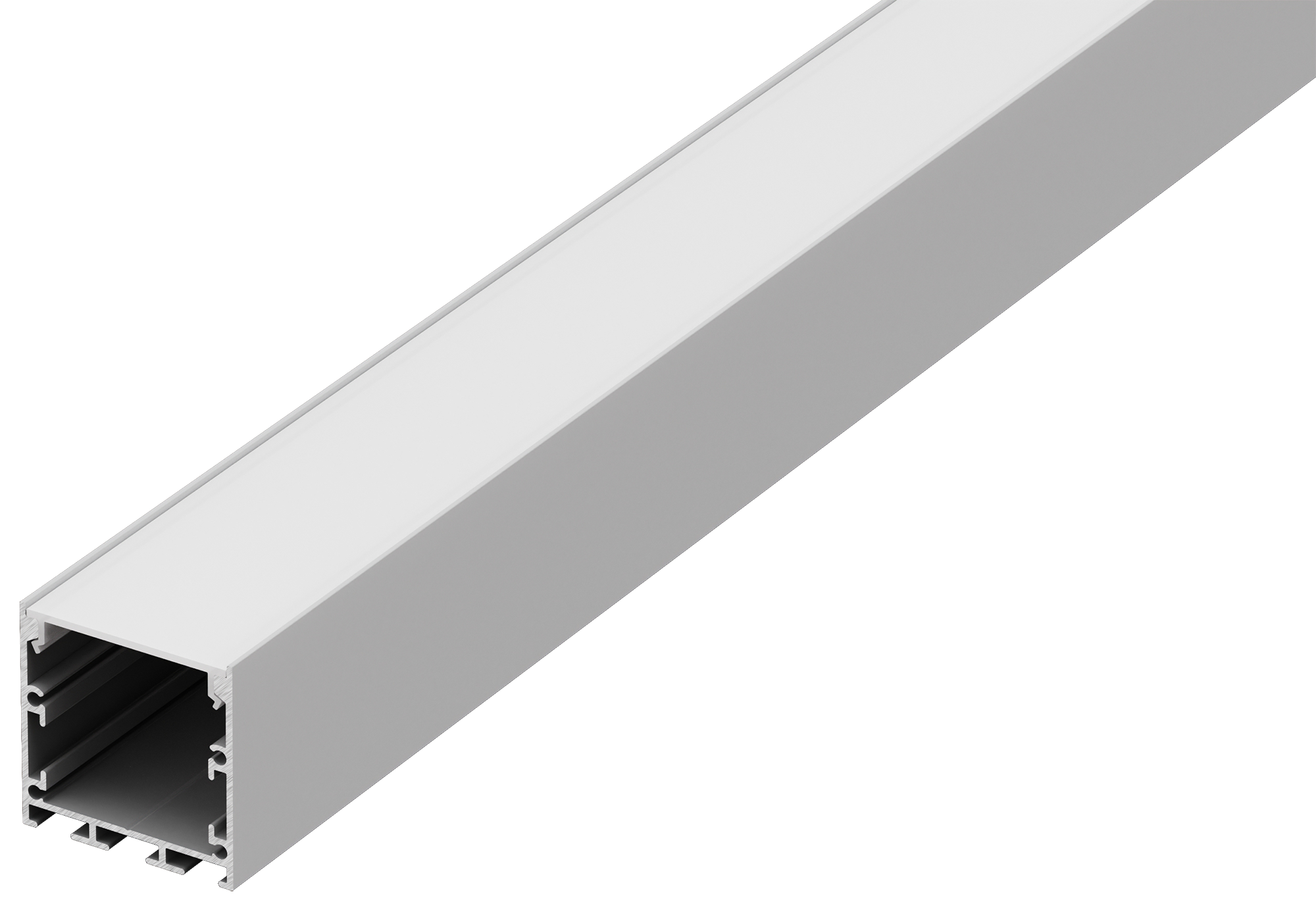 Накладной профиль 35х35мм, длина 2 метра, матовый экран, 4 заглушки, цвет белый, Donel