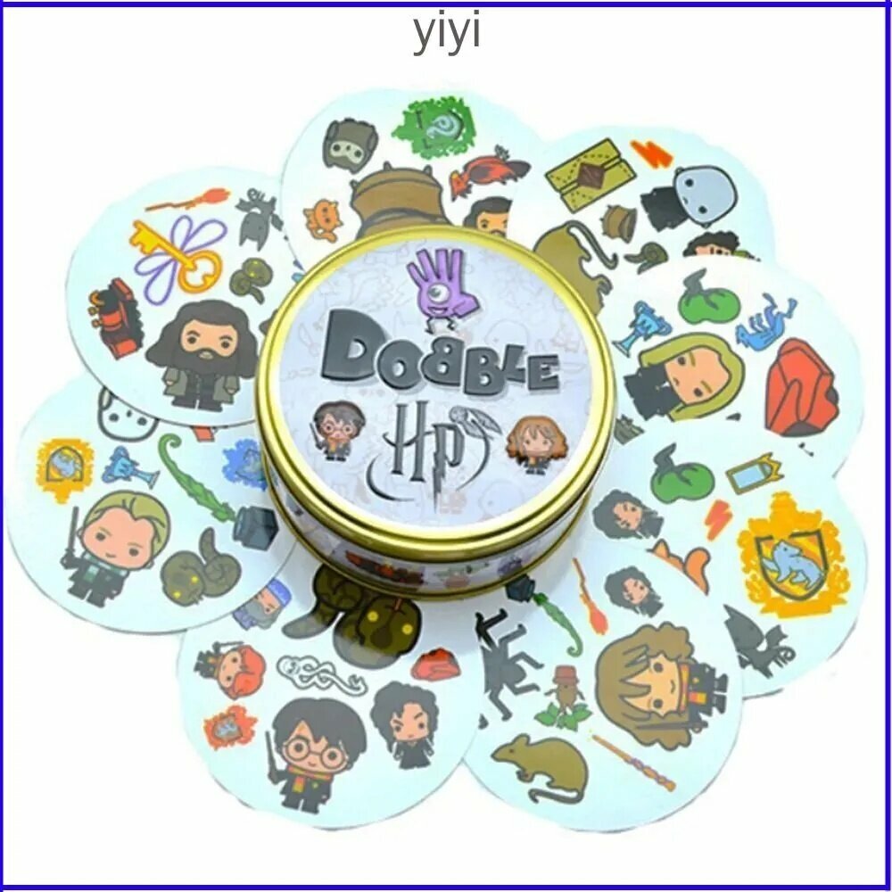 Настольная игра Доббль/ Дубль Spot it! Harry Potter- отличное развлечение для всей семьи и забавный подарок на Рождество!