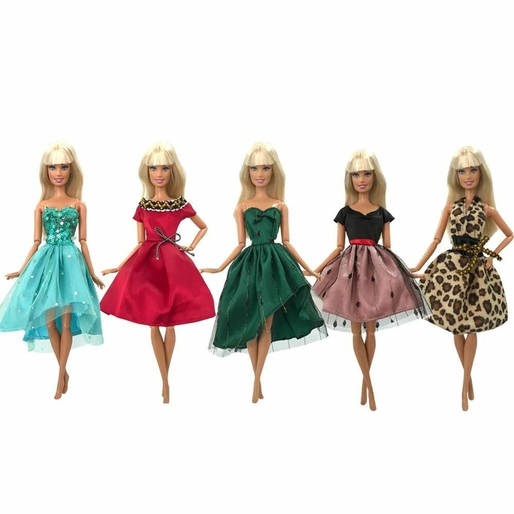 5 Шт, Лидер продаж, Кукольное платье для куклы Барби, Одежда для куклы