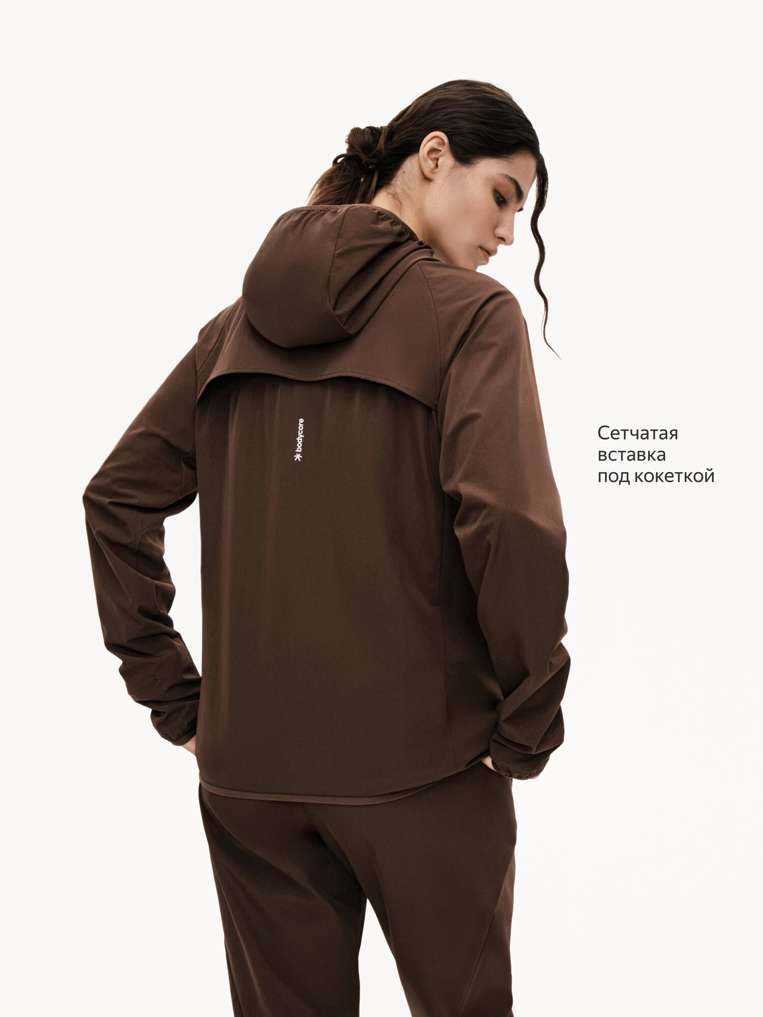 Куртка спортивная BODYCORE из быстросохнущей и водоотталкивающей ткани, размер 3XL, Шоколадный — фото 1