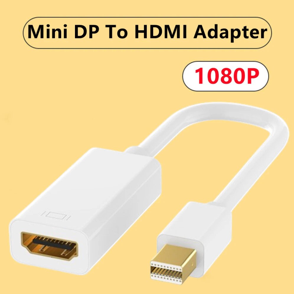 Переходник Mini DisplayPort на HDMI 4K для Apple MacBook 1080P White
