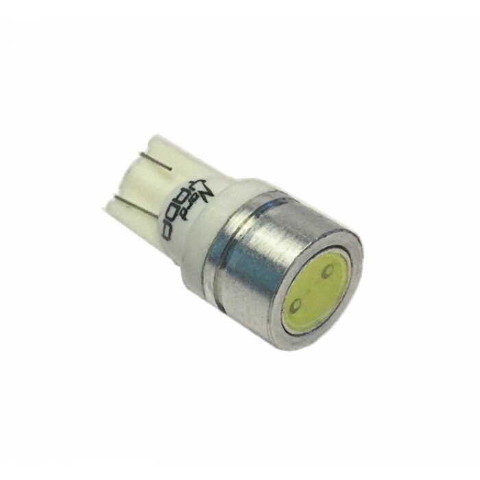 Лампа светодиод 12V T10 (1LED) W5W HIGH POWER LED белый 1W 60lm NORD YADA