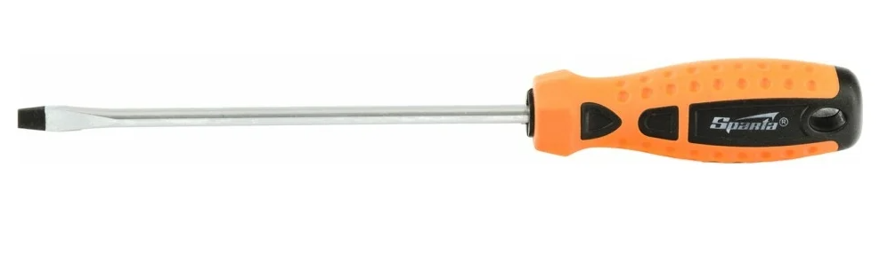 Отвертка SPARTA SL 6.0х150мм, Cr-V, двух-компонентная рукоятка