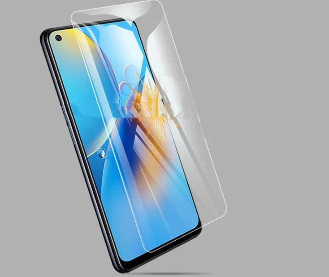 Защитное стекло MyPads, для OPPO A74, олеофобное, закаленное, противоударное