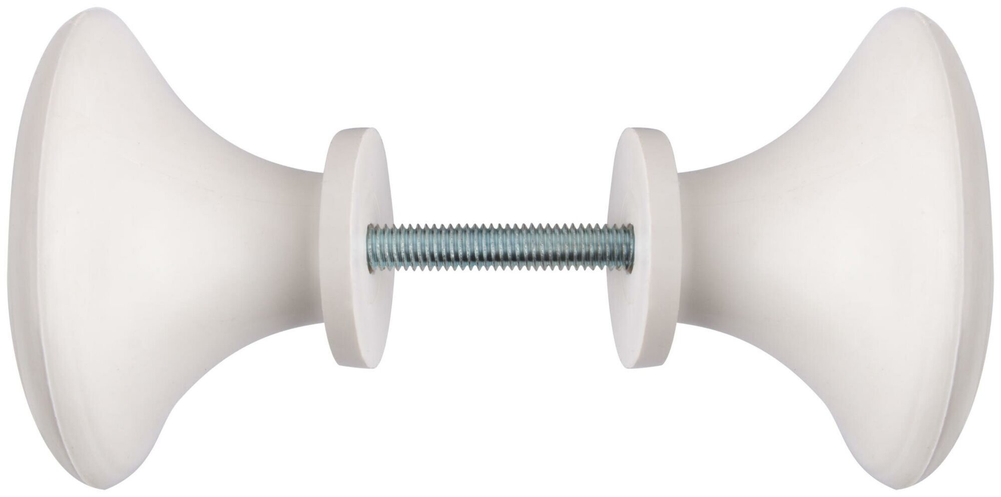 Ручка-кнопка дверная пластиковая белая