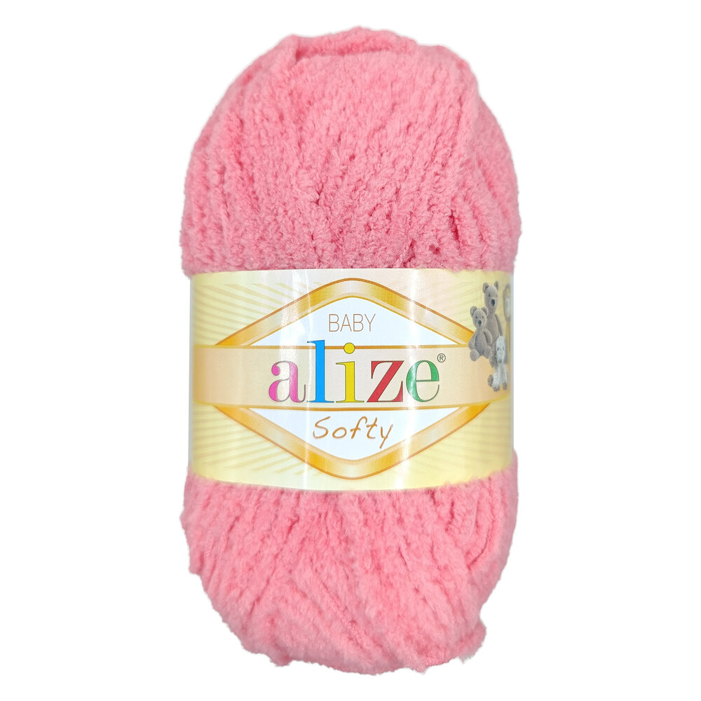 Пряжа для вязания Alize Softy 265 коралловый 2 шт. 50 гр/115 м 100% микрополиэстер