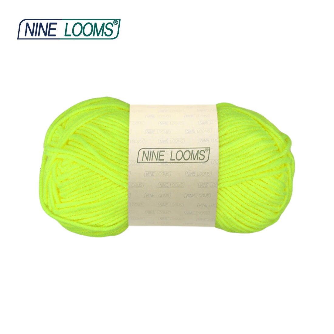 NINE LOOMS пряжа акриловая, 50г, Зеленый Neon Lemon