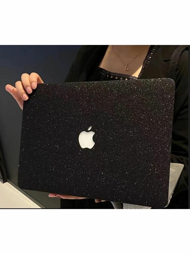 Чехол для Macbook Pro 14 / макбук pro 14.2' M1 M2 M3 M4 2021 2023 2024 матовый Чехол-накладка на с блестками Блестящий твердая обложка
