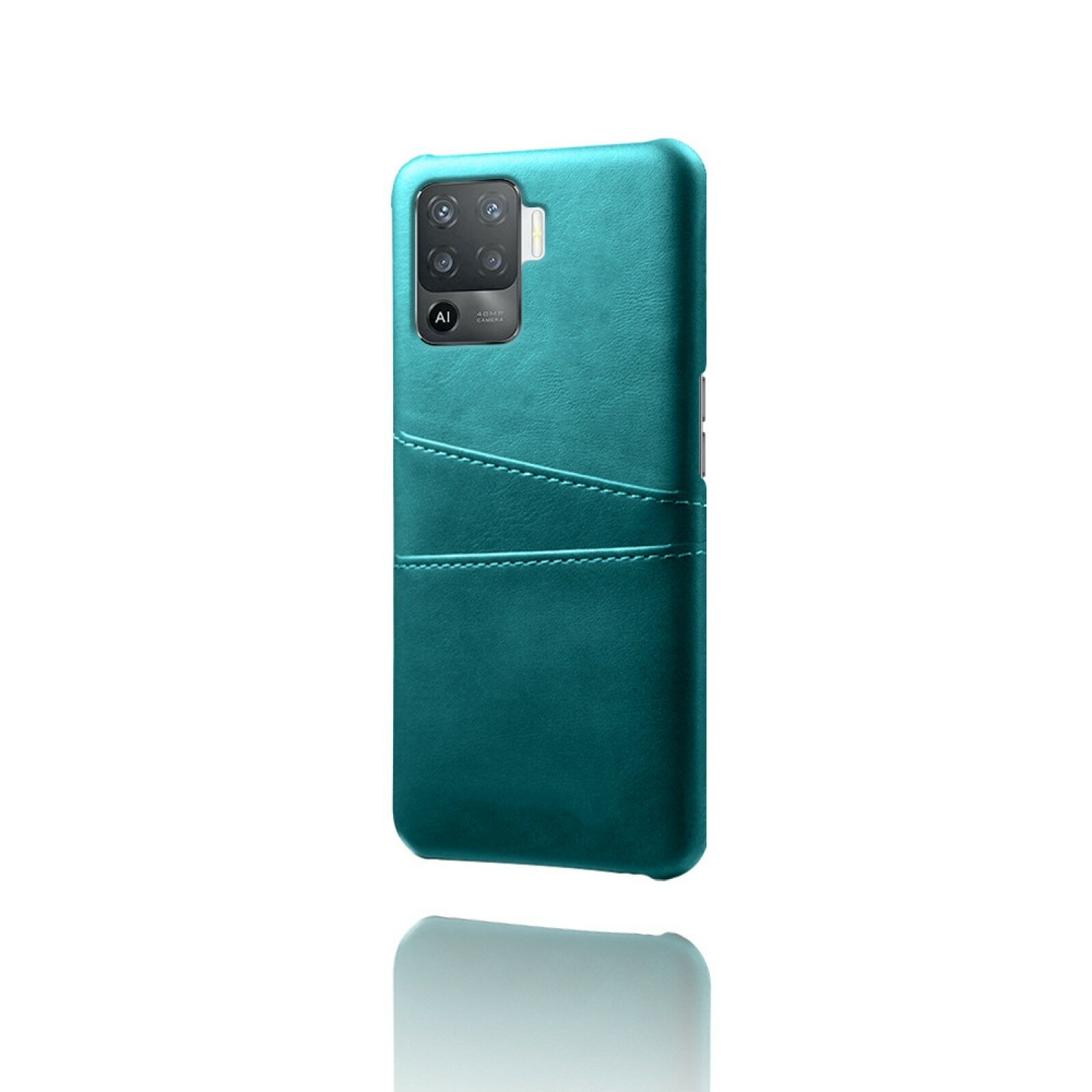 Чехол-накладка MyPads для Oppo F19 Pro, OPPO Reno 5 Lite, Oppo A94 из импортной кожи с отделениями для карт