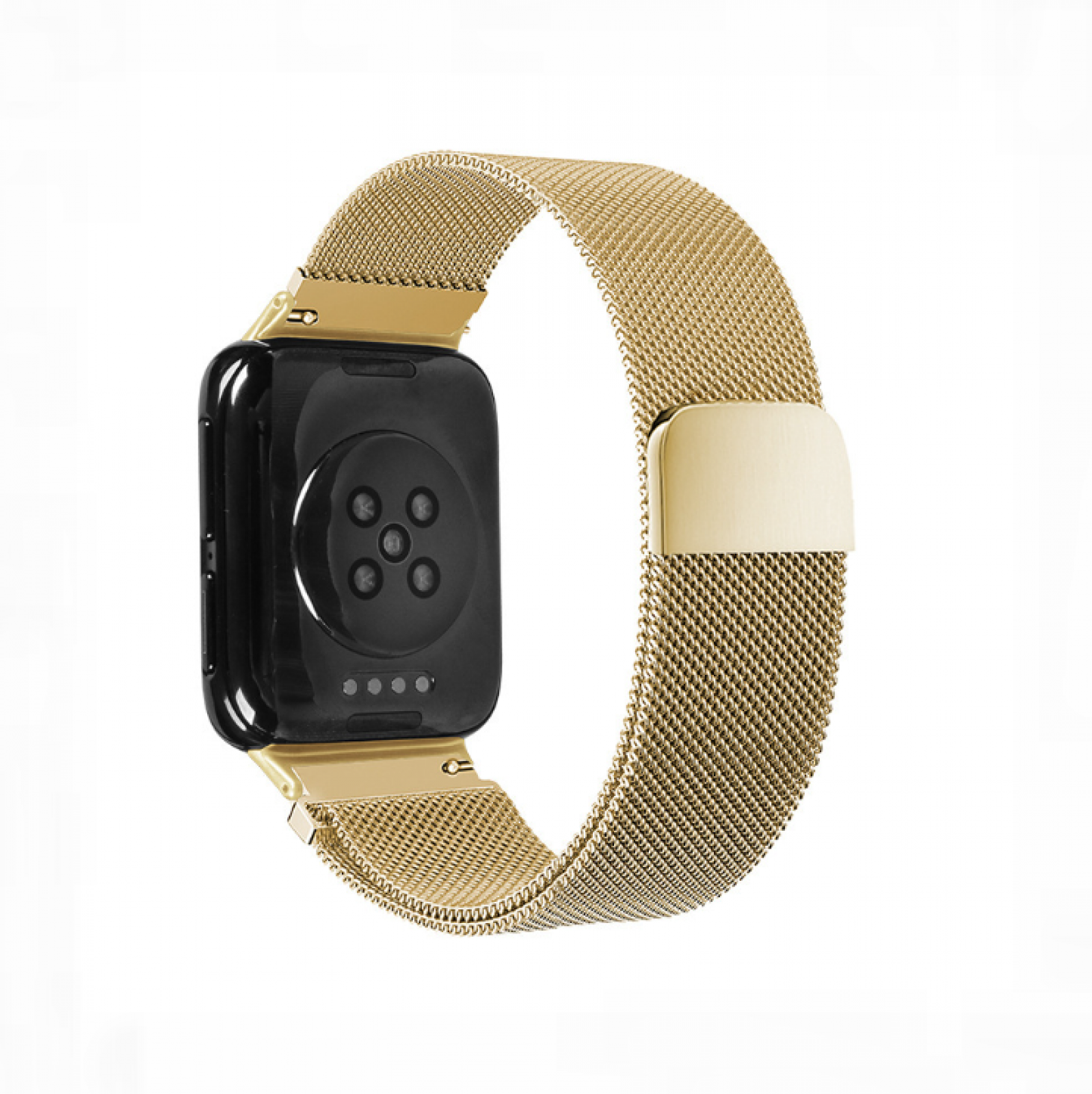 Ремешок-браслет MyPads Milanese для смарт-часов OPPO Watch 2 42 mm из нержавеющей стали с магнитным замком золотистый