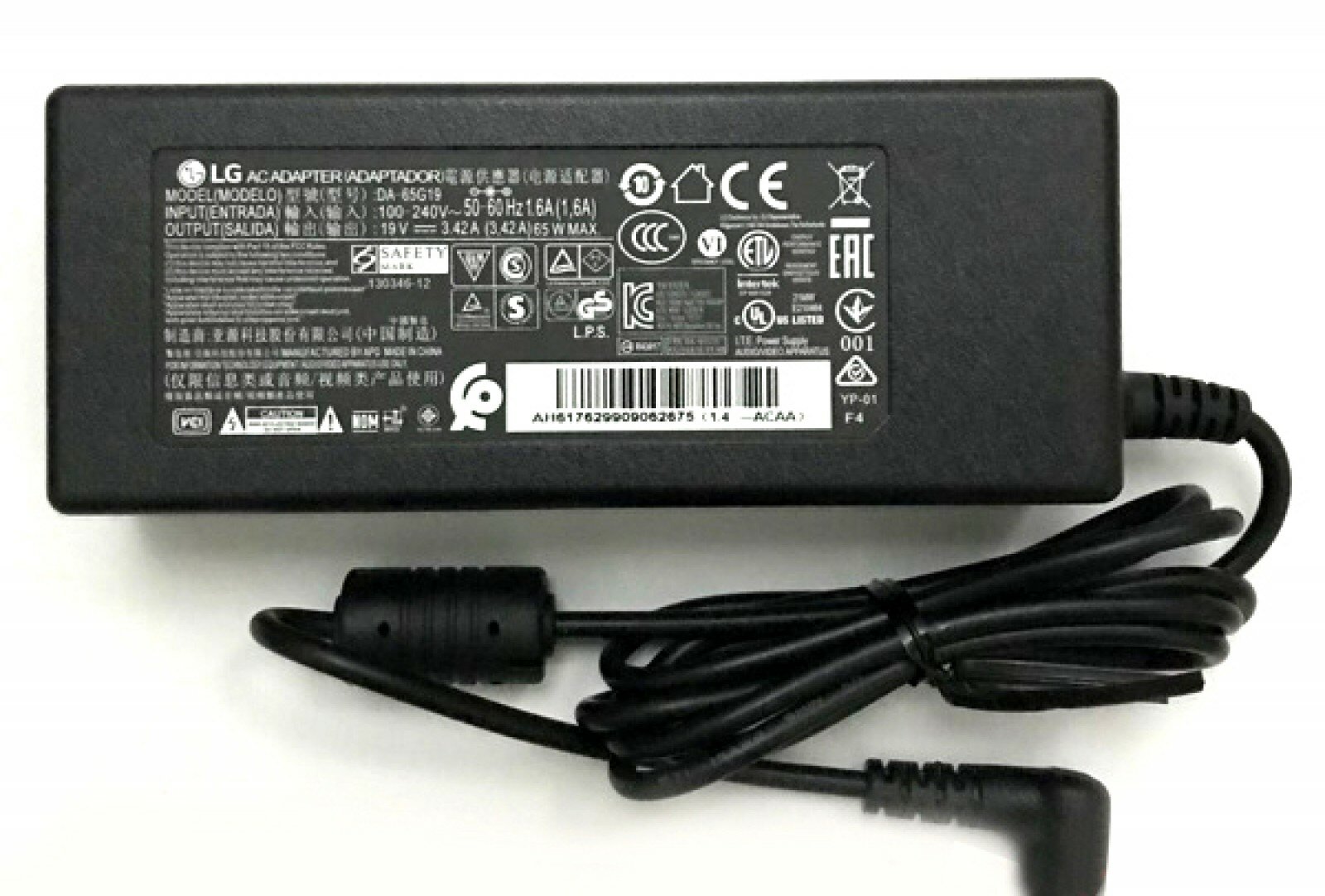 Сетевой блок питания MyPads для ЖК телевизоров LG PA-1650-68 19V 3.42A с разъёмом 7.4x5.0 мм