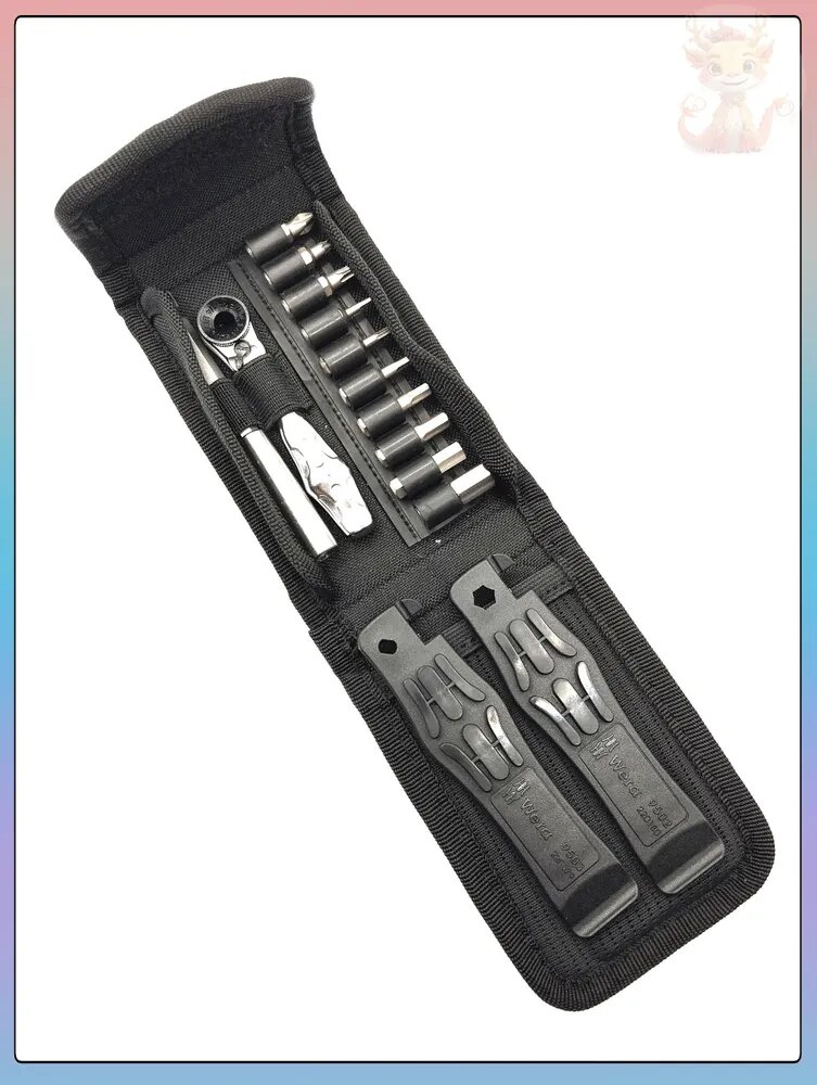 Набор инструментов WERA Bicycle Set 1 8001 A Zyklop Mini для велосипеда, трещотка и биты - 12 предметов