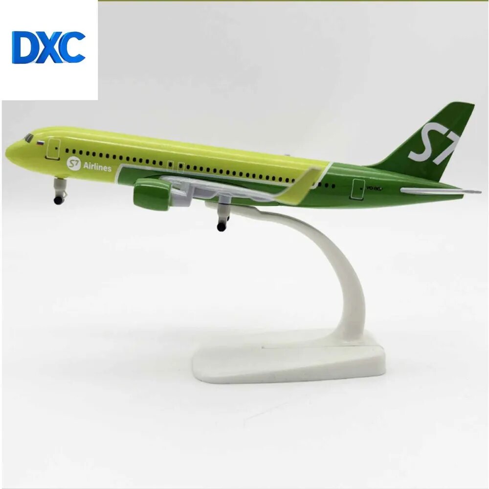 Сборная модель самолета S7 Airlines Airbus A320 из металла, масштаб 1:200, для детей от 14 лет — фото 1