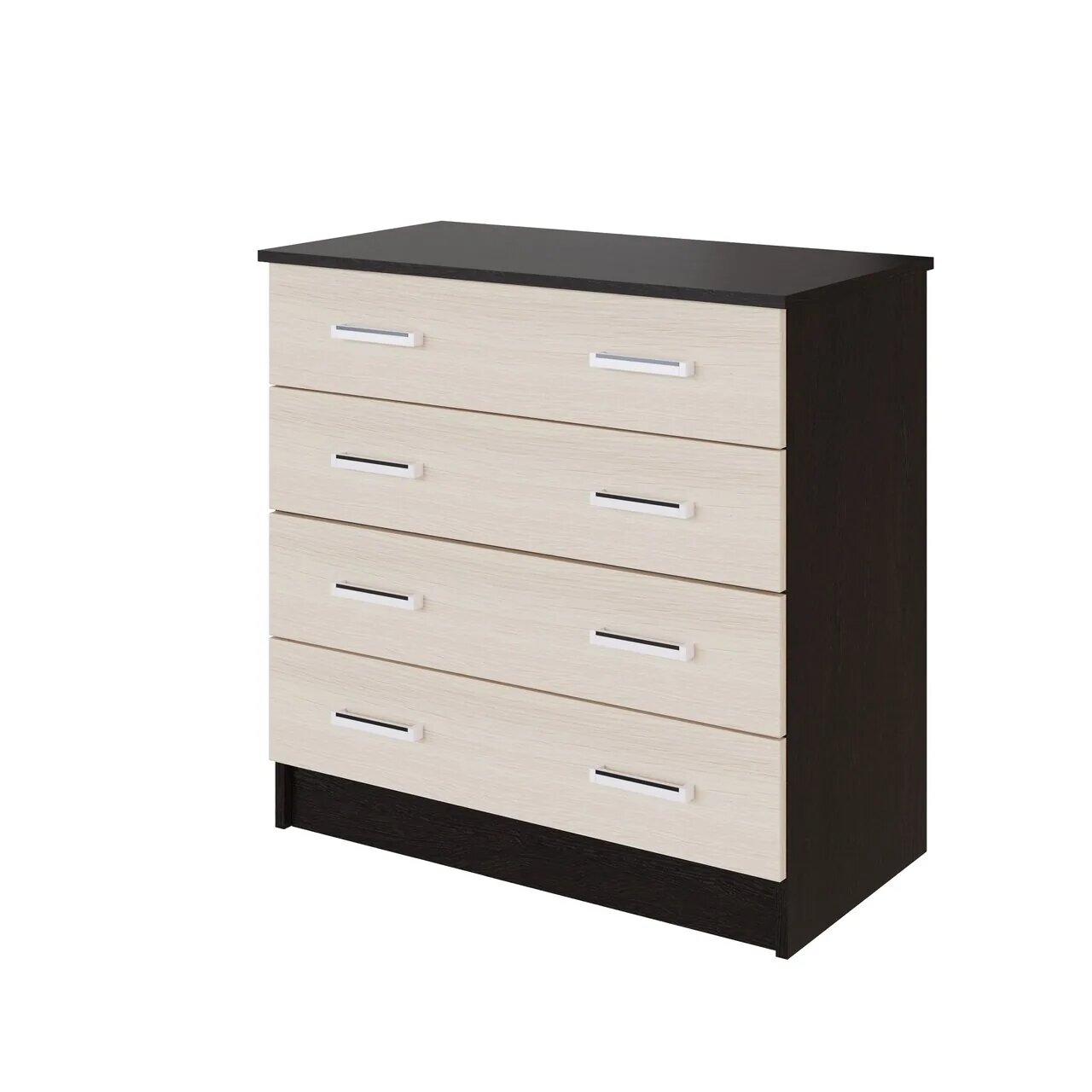 Комод «Катрин 3» роликовые направляющие, ЛДСП (Венге/Дуб молочный) 82х44х81