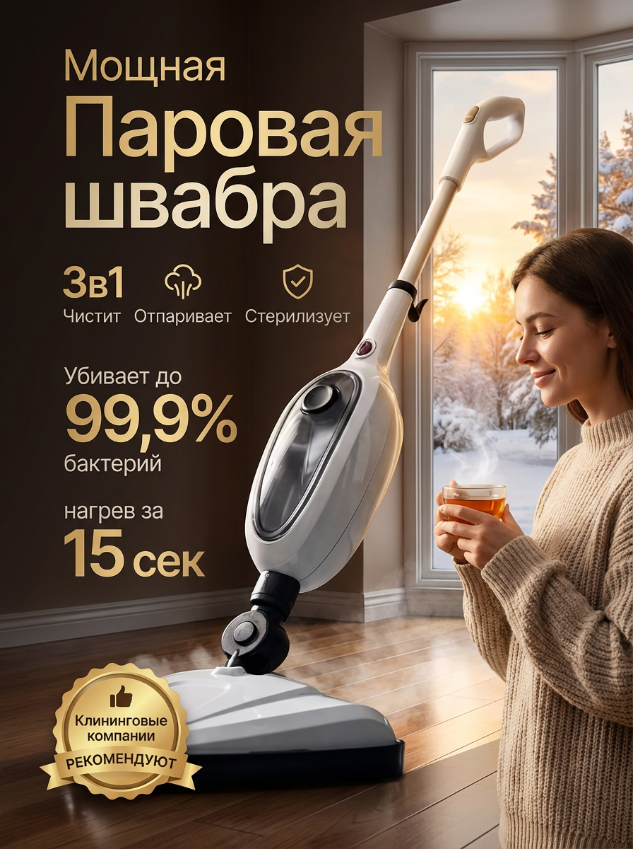 Паровая швабра для пола 10 в 1, пароочиститель, парошвабра, электрошвабра для дома